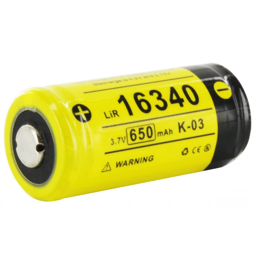 Επαναφορτιζόμενη Μπαταρία KLARUS 16340 3.7V 650MAH - ΚΑΤΑΔΡΟΜΕΑΣ CLUB