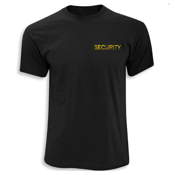 Μπλουζάκι Μακό SECURITY με Kέντημα Μαύρο - ΚΑΤΑΔΡΟΜΕΑΣ CLUB