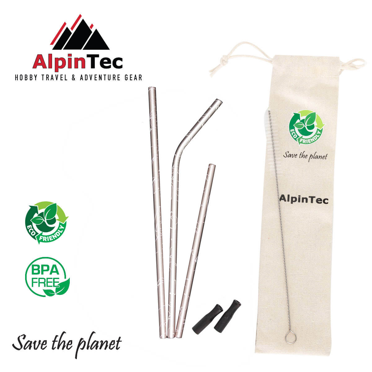 Οικολογικά Καλαμάκια Ροζ 6mm AlpinTec - ΚΑΤΑΔΡΟΜΕΑΣ CLUB