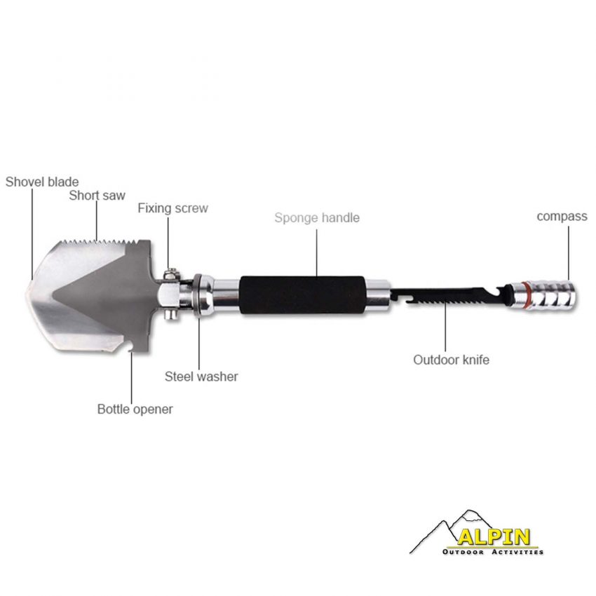 Φτυάρι Tactical Πολυεργαλείο 420HC Stainless Steel της Alpin Outdoor ...