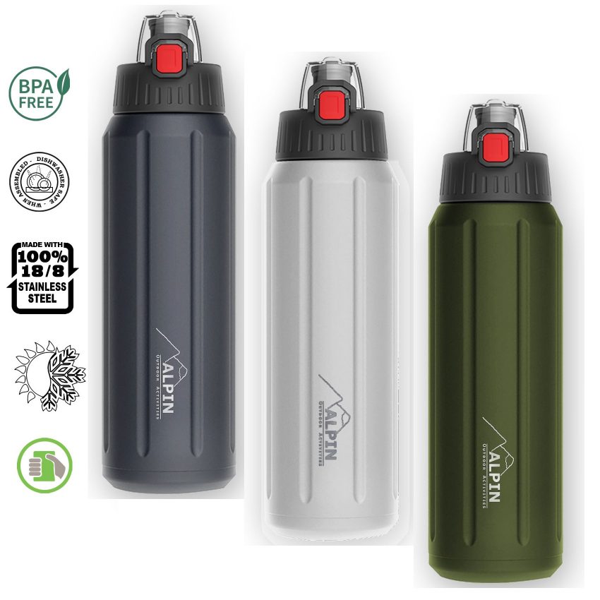 Θερμός Ανοξείδωτο SUS316 Alpin Outdoor Μόνωση 6 Στρωμάτων 600ml σε (3 ...