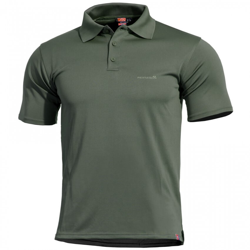 Μπλουζάκι Anassa Polo της PENTAGON Αντιιδρωτικό Camo Green ...